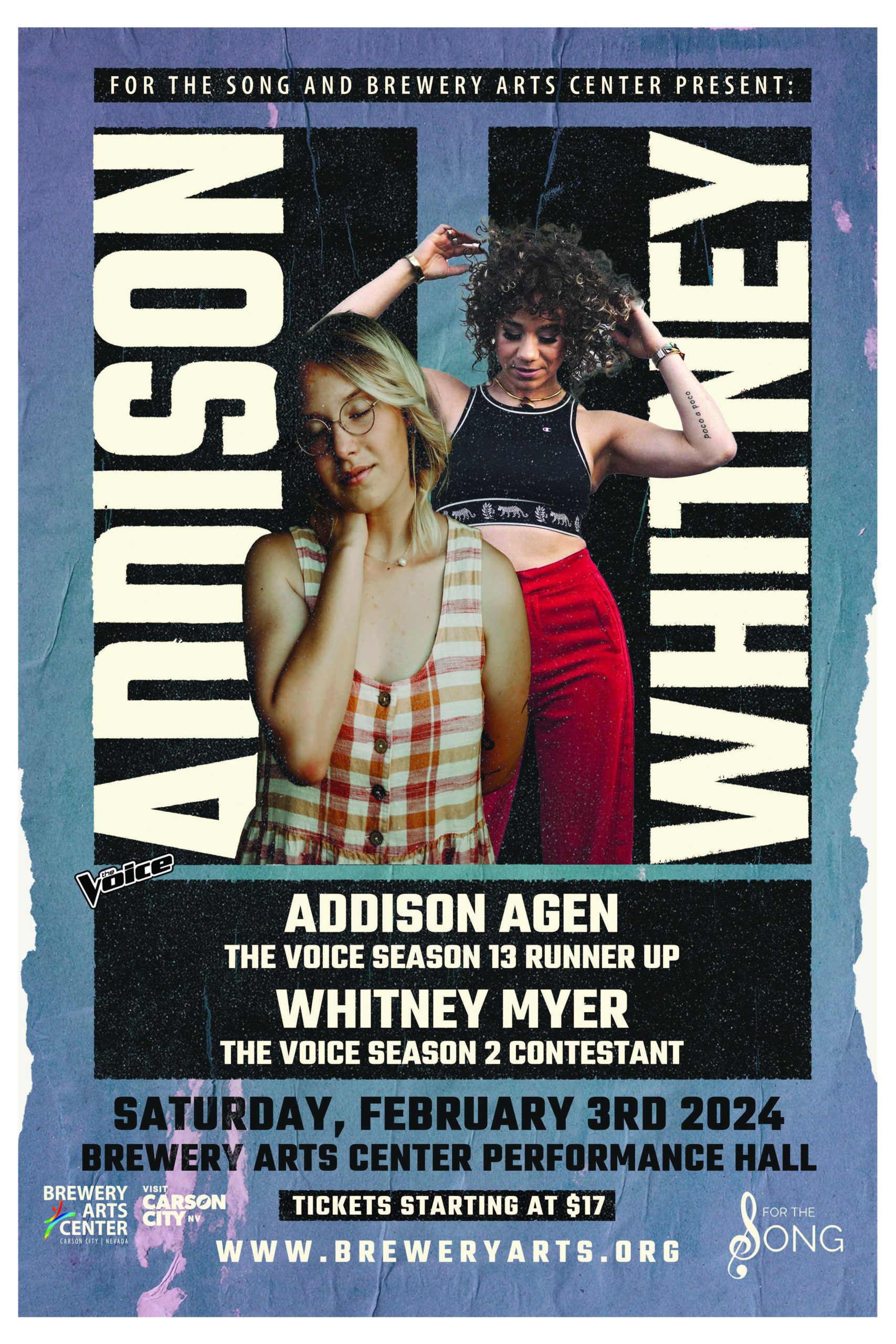 ADDISON AGEN | WHITNEY MYER | FOR THE SONG - Visit Carson City